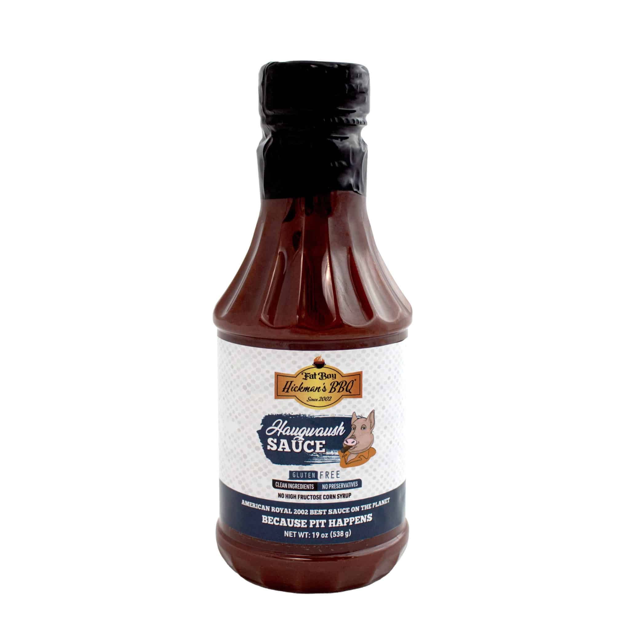 Haugwaush Gluten Free Natural BBQ Sauce 19 oz - Fat Boy Hickman's BBQ